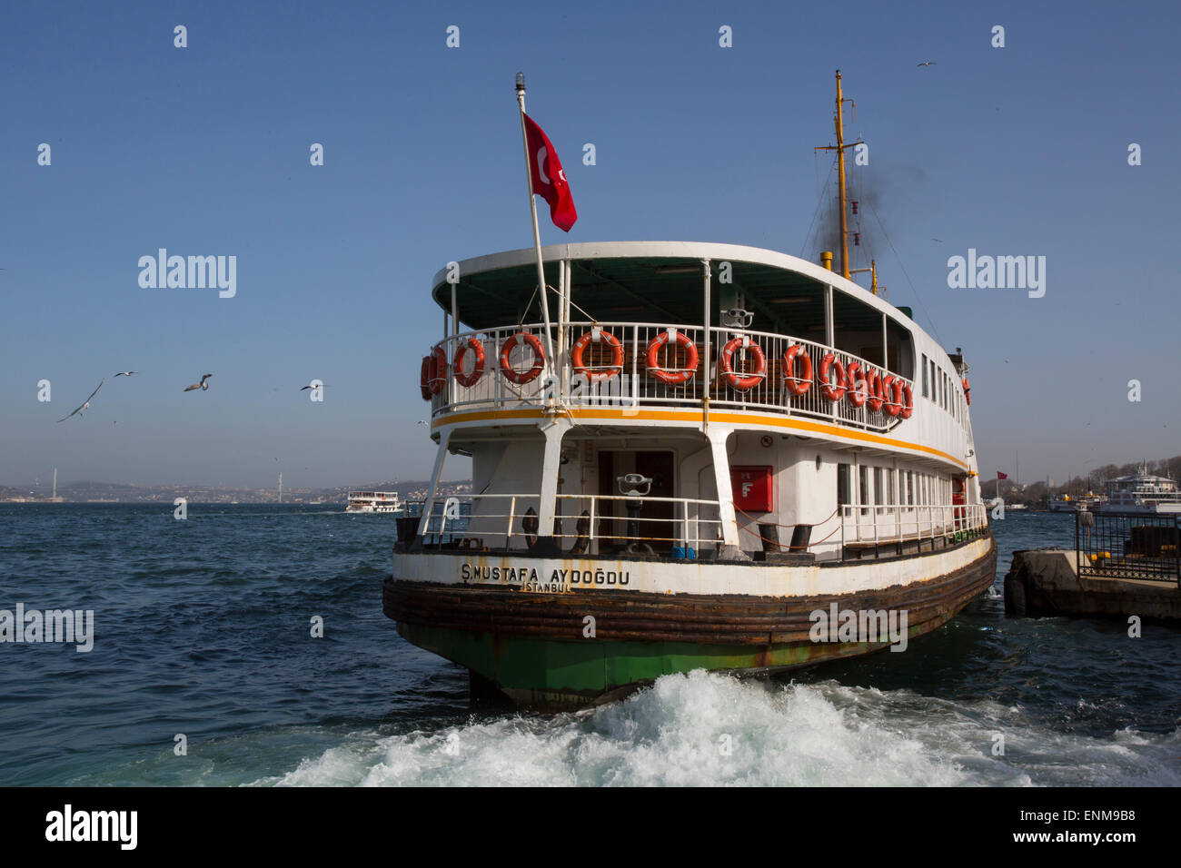 A Ferry pulls out of Istanbul, Turkey Stock Photo - Alamy