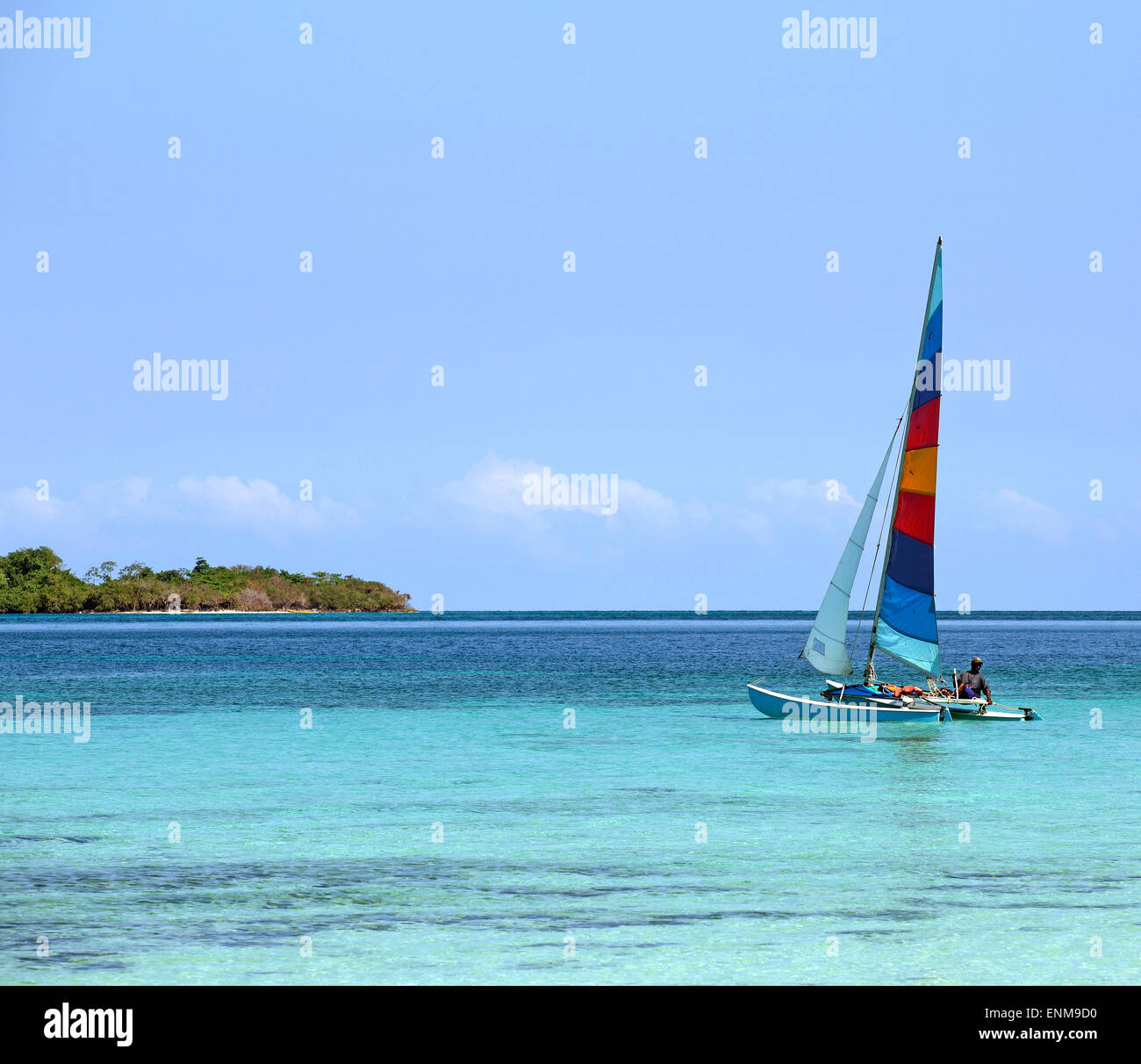 Lagoon boat calm sea hi-res stock photography and images - Alamy