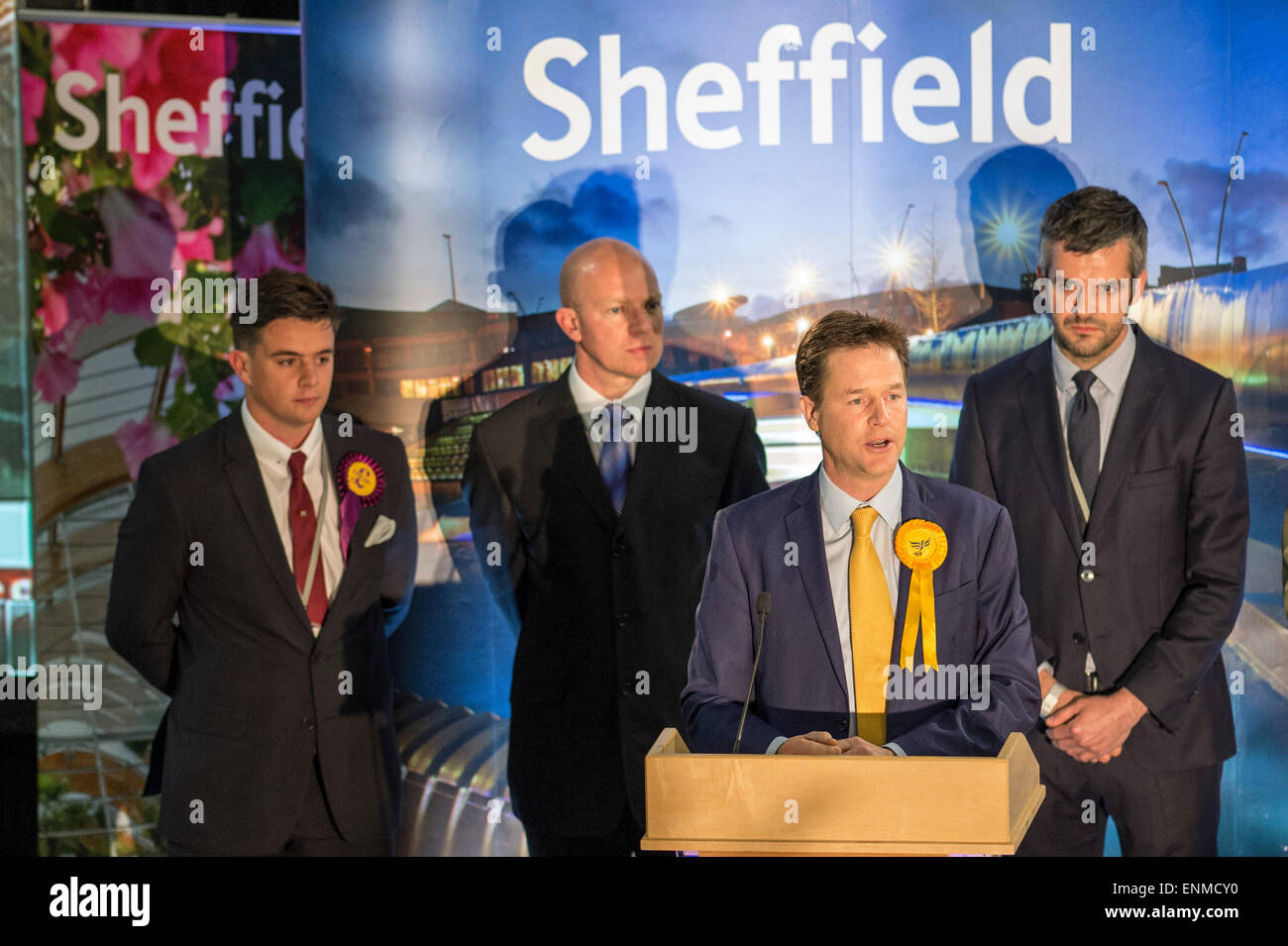 Sheffield, UK. 8th May, 2015. Nick Clegg MP retains his seat of ...