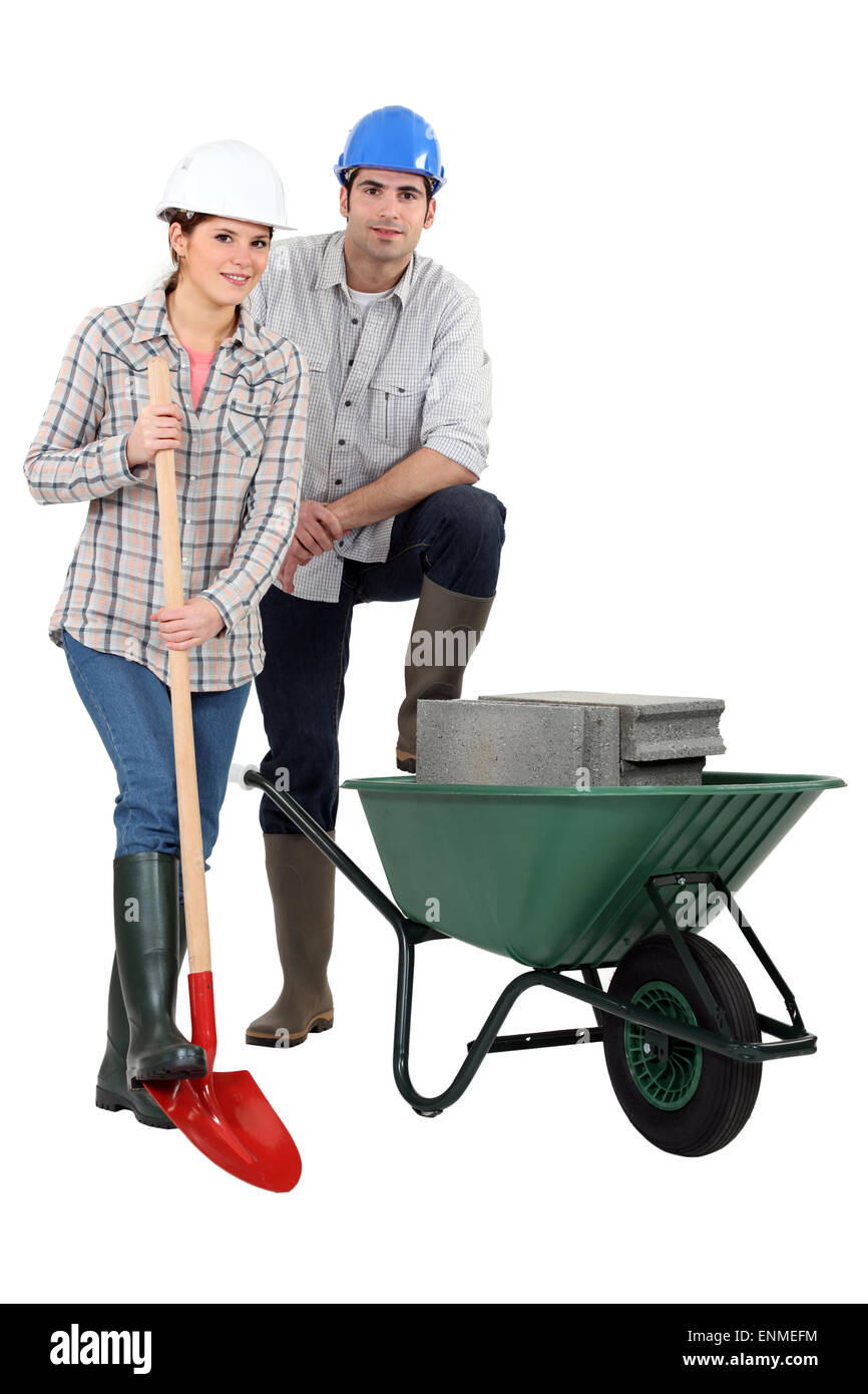 Female mason shovel hi-res stock photography and images - Alamy