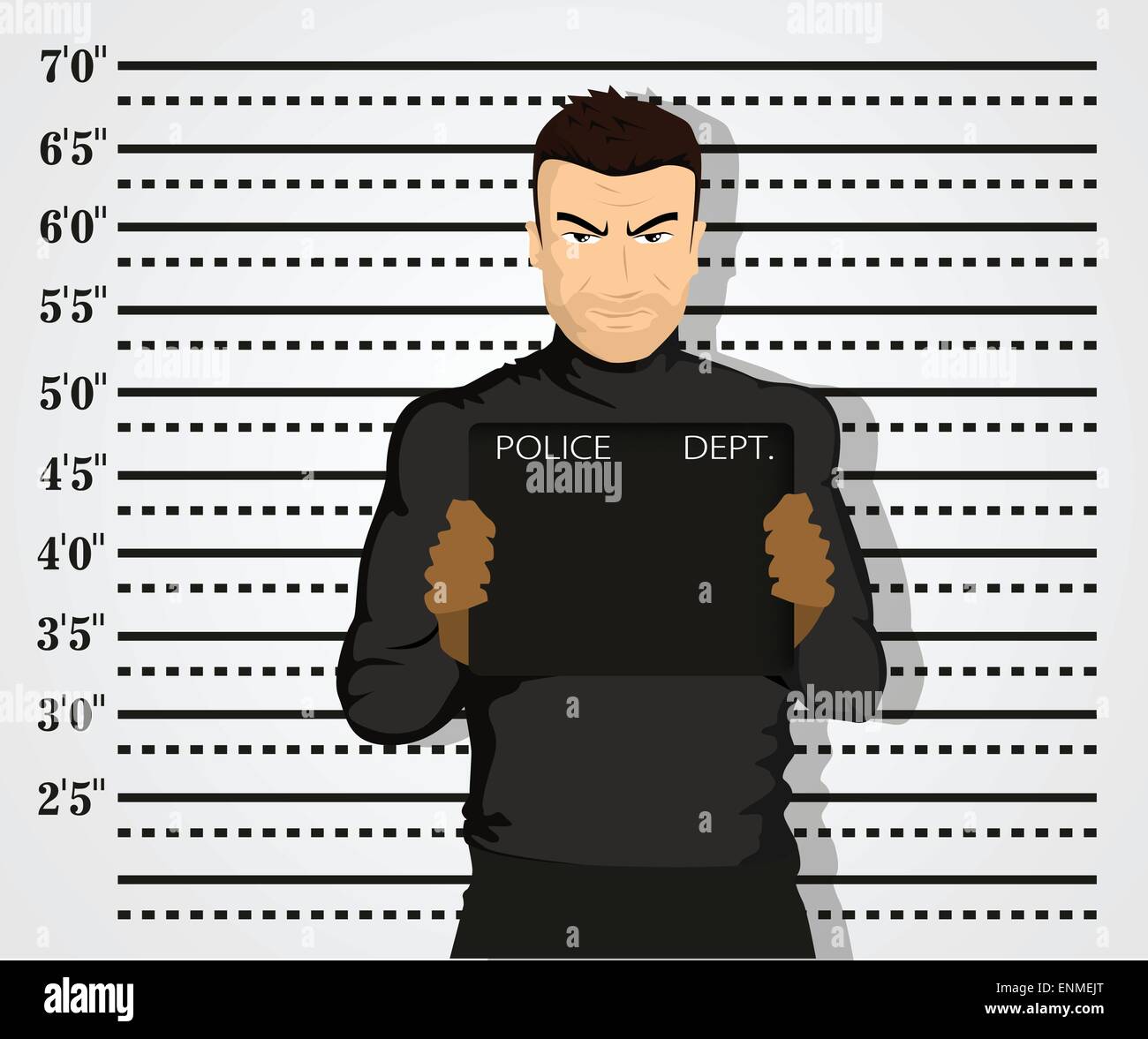 Police mug shot Stock Vector Image & Art - Alamy
