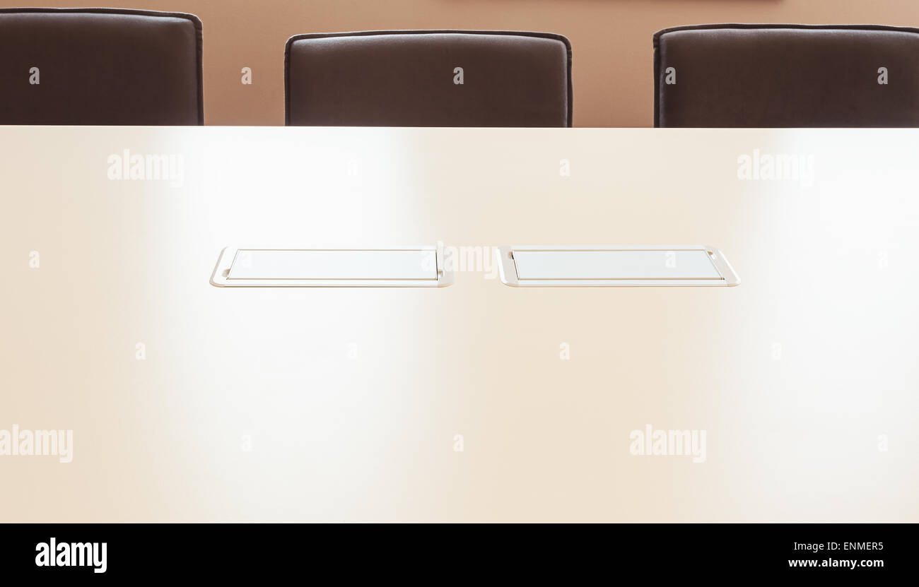 Modern electric power supply built in table, good solution for office ...