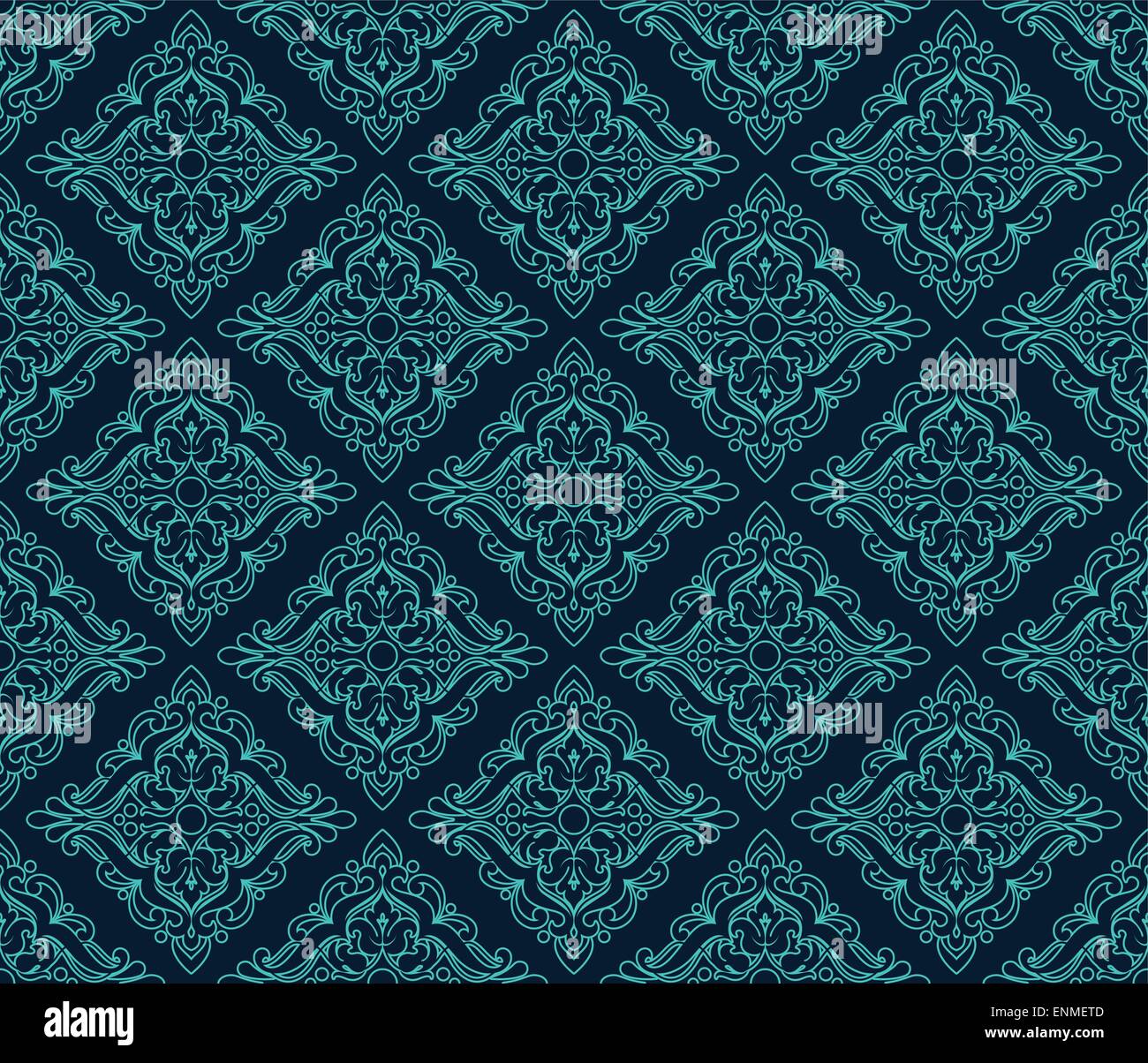 Dark blue pattern repetition background wallpaper decoration ornate hi ...