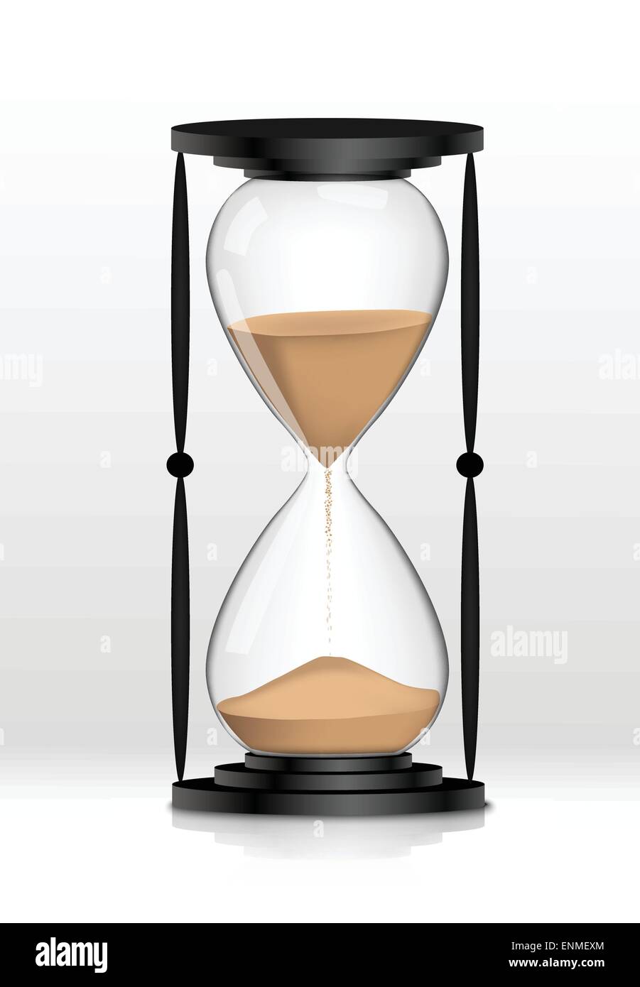 Hour glass sand falling passing Stock Vector Images - Alamy