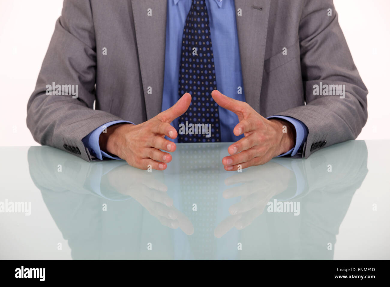 Man explaining to interviewer hi-res stock photography and images - Alamy