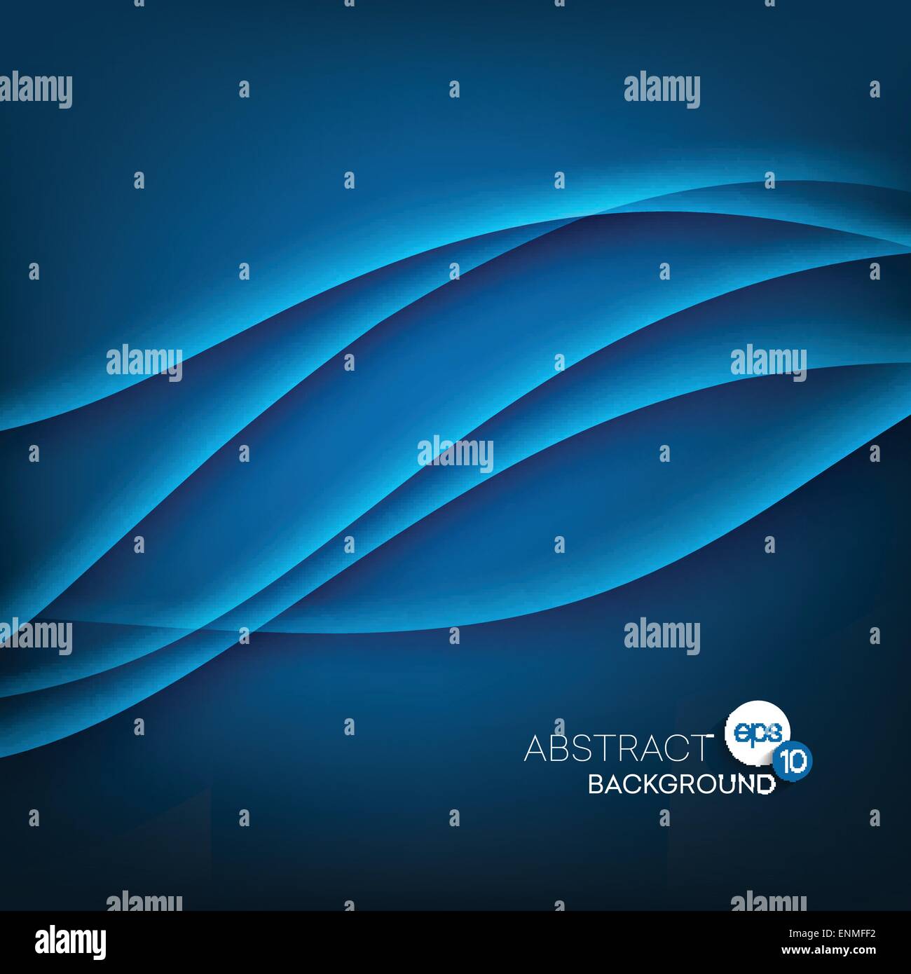 Abstract blue wave background. Vector illustration EPS 10 Stock Vector ...