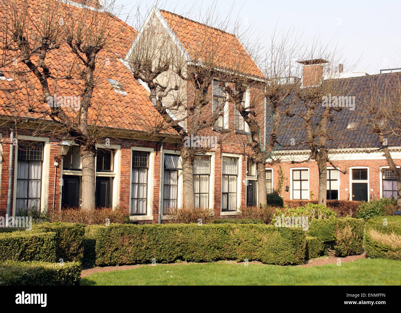 Groningen. March-28-2014. Old houses in the questhouse (Pepergasthuis ...