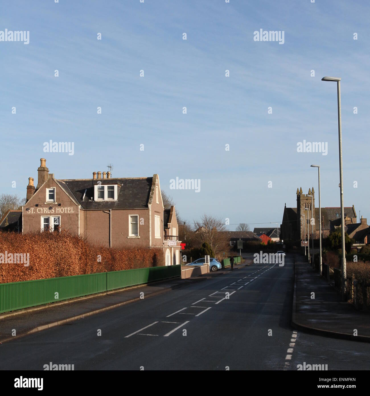 St Cyrus street scene Scotland January 2015 Stock Photo - Alamy