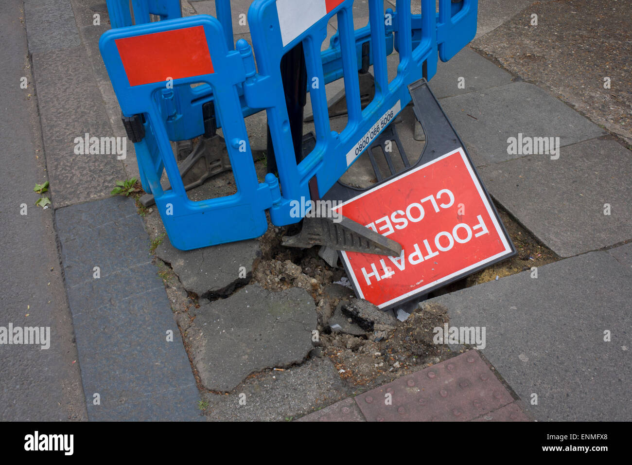 Broken footpath uk hi-res stock photography and images - Alamy