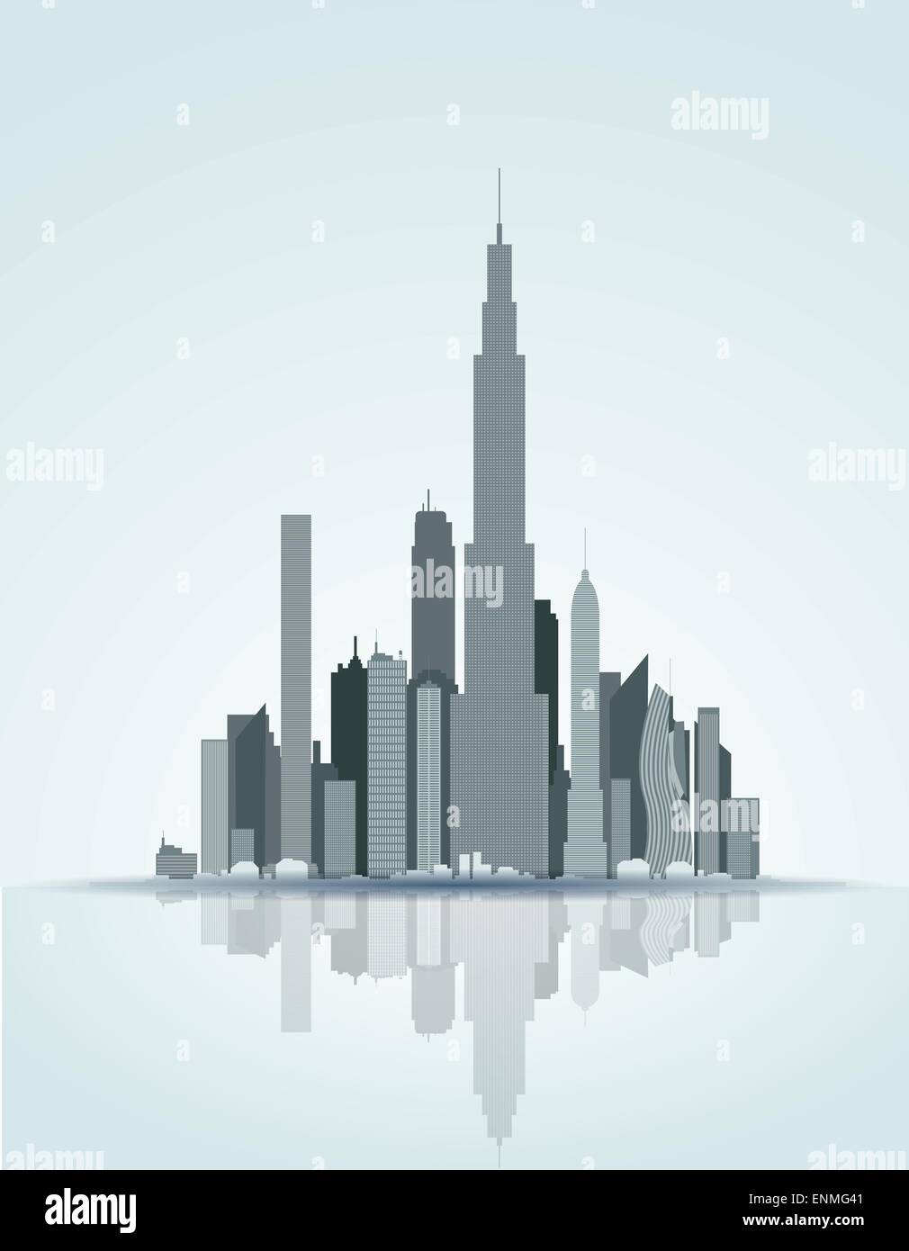 Town square downtown skyscrapers background Stock Vector Images - Alamy