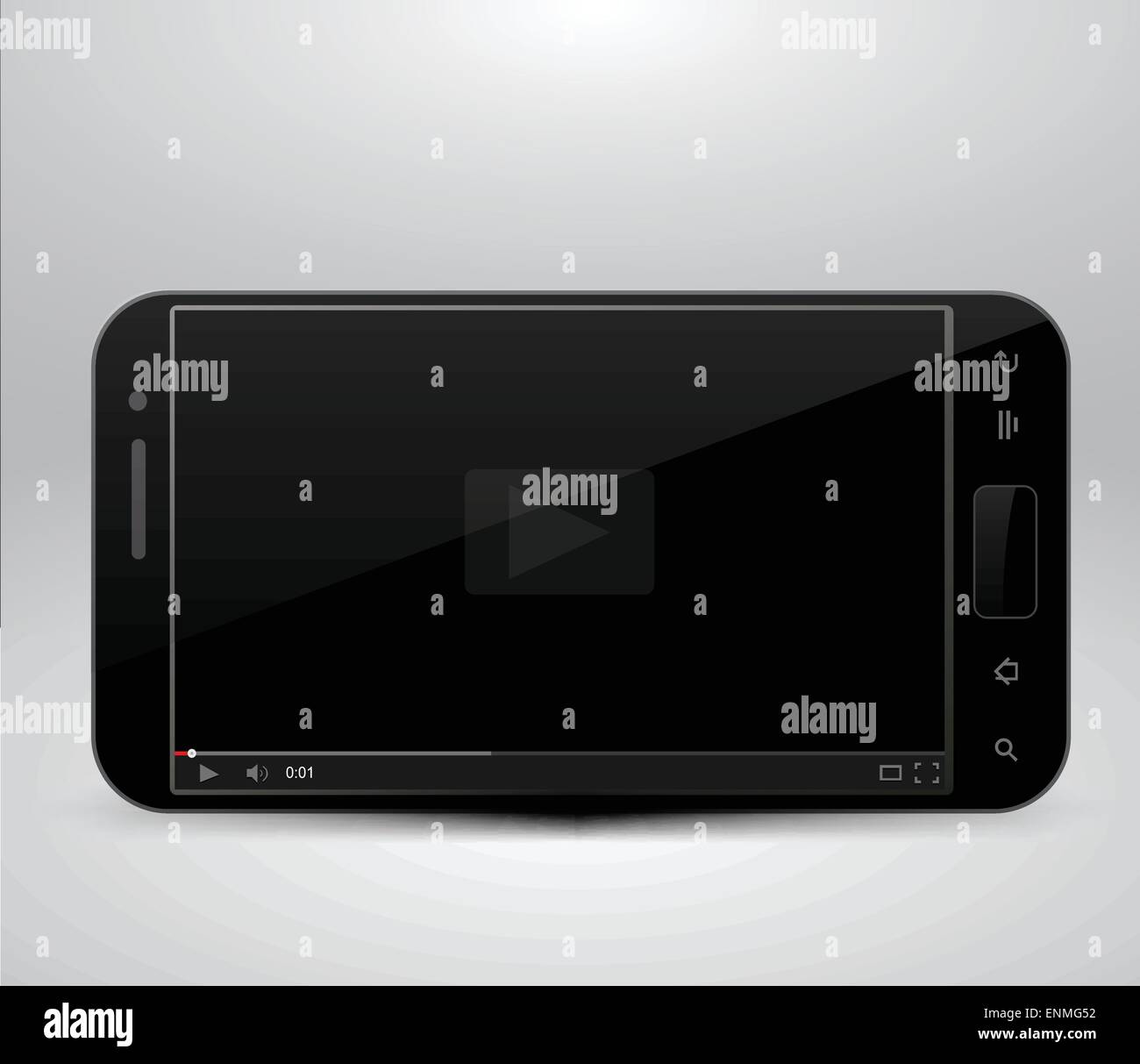 Smartphone with video player Stock Vector Image & Art - Alamy