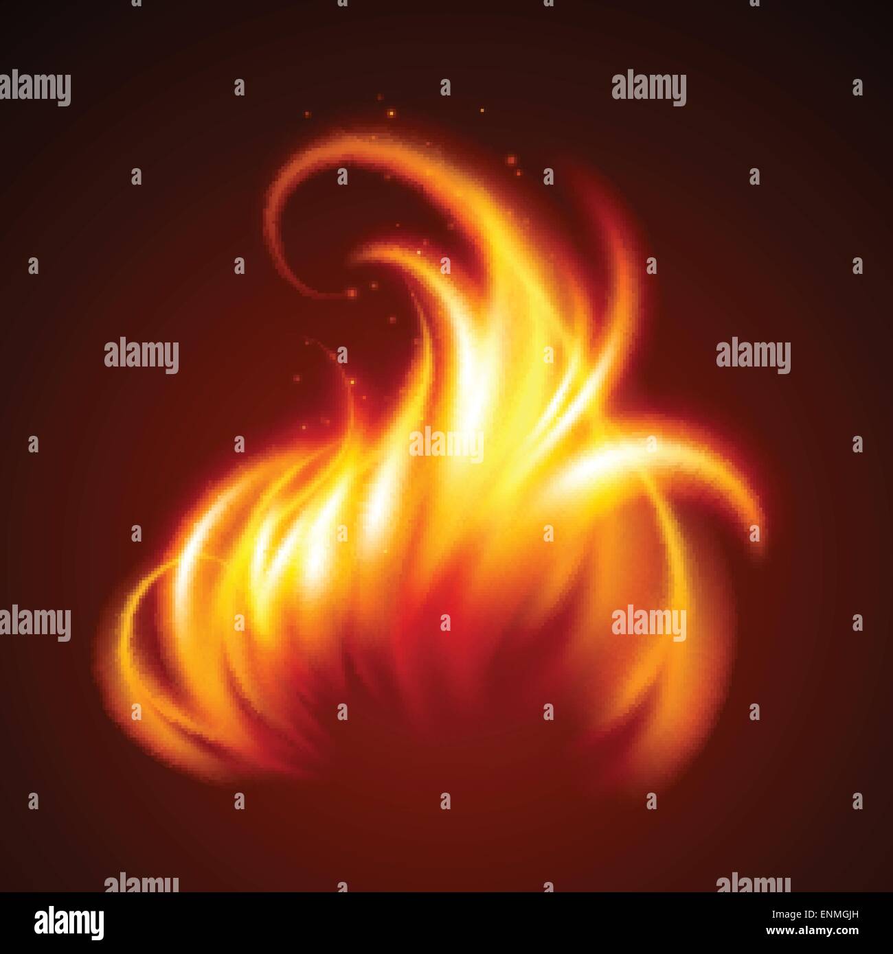 Fire realistic background. Vector illustration EPS 10 Stock Vector ...