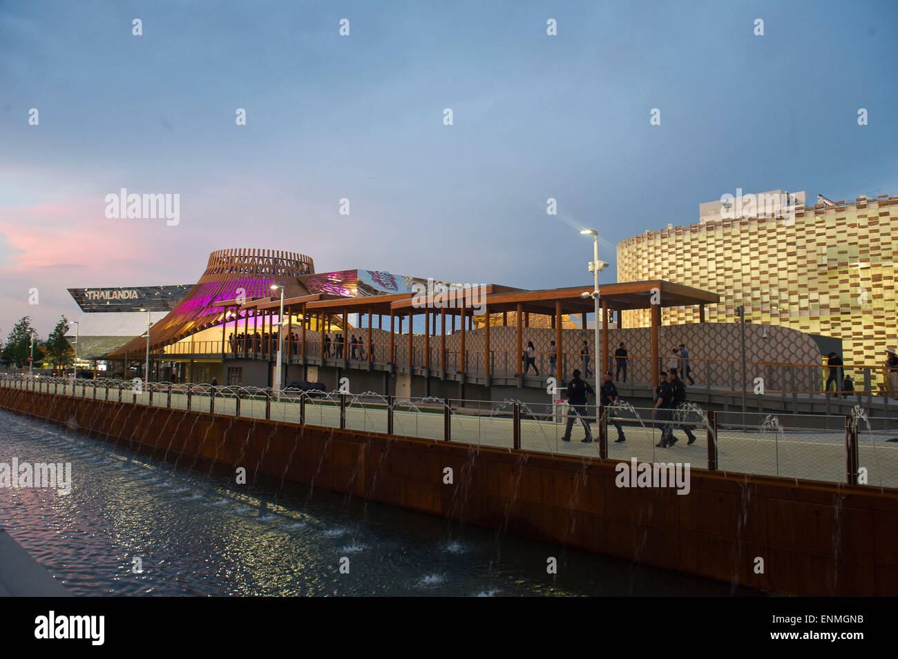 Italy Milan Expo 2015 Pavilion of Thailand with the sunset Stock Photo ...