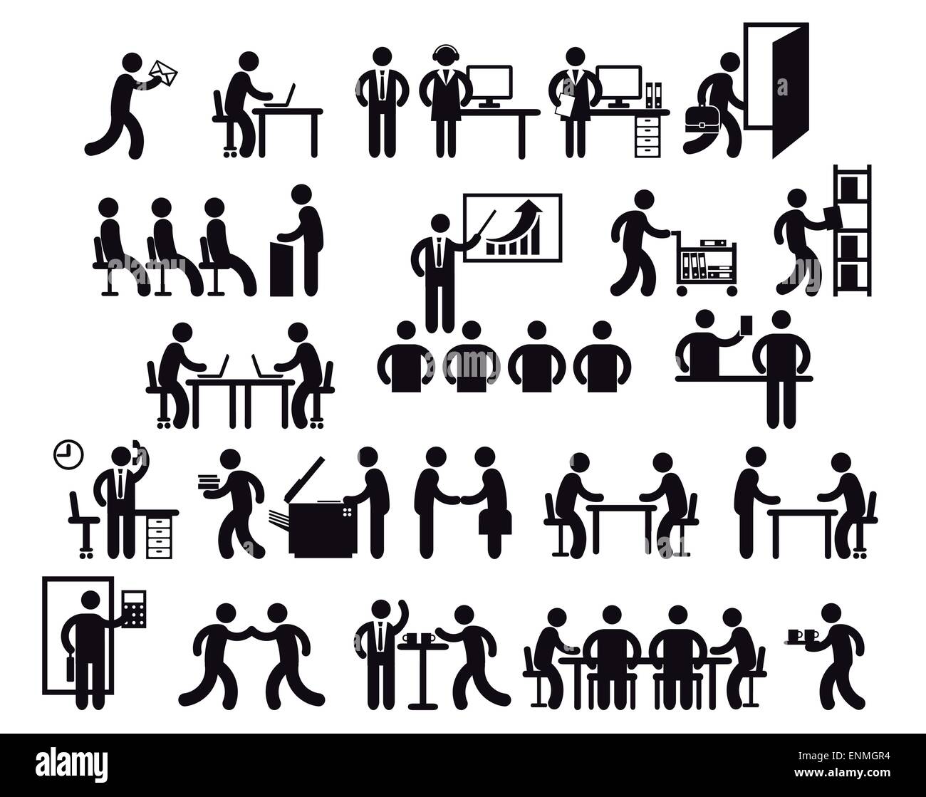 Office pictogram hi-res stock photography and images - Alamy