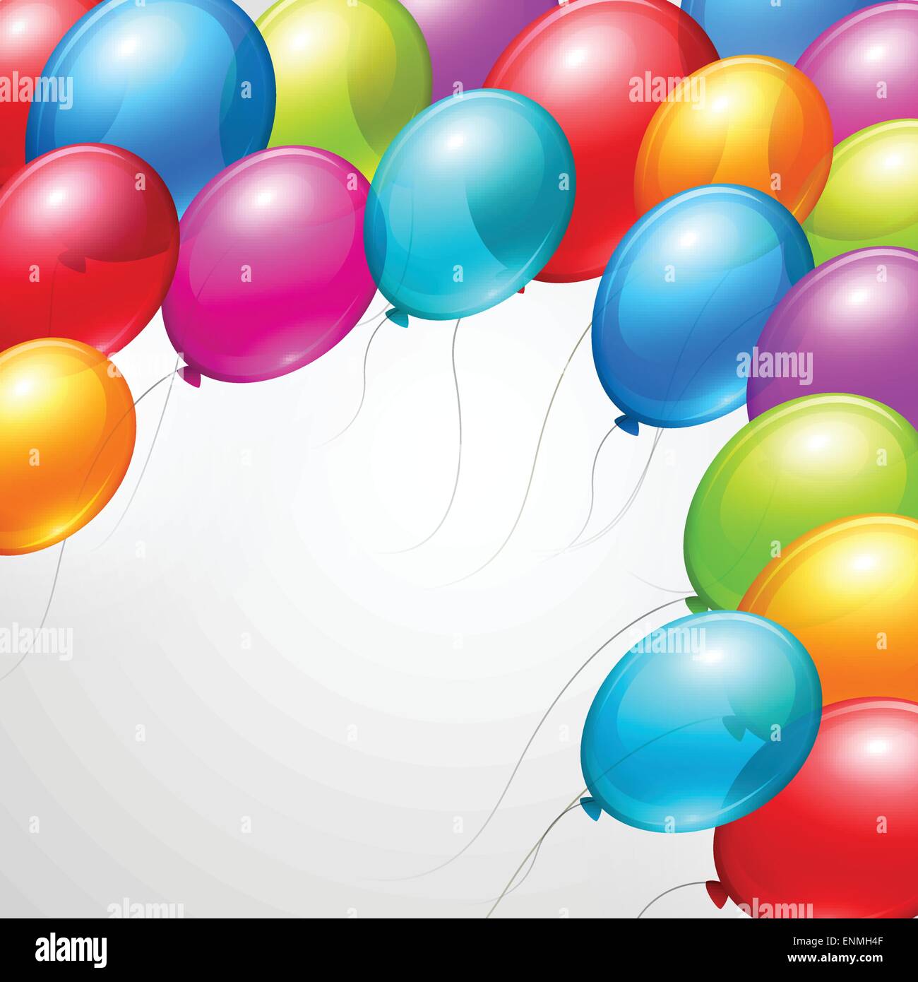Festive Balloons real transparency. Vector illustration EPS 10 Stock ...
