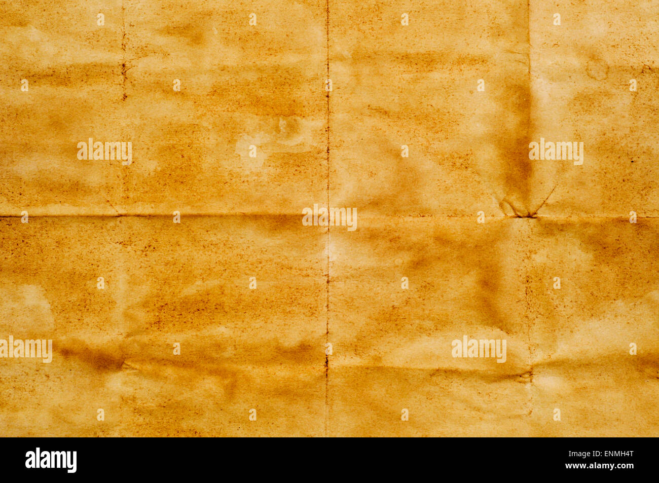 closeup of a yellowish old paper with folding marks Stock Photo - Alamy
