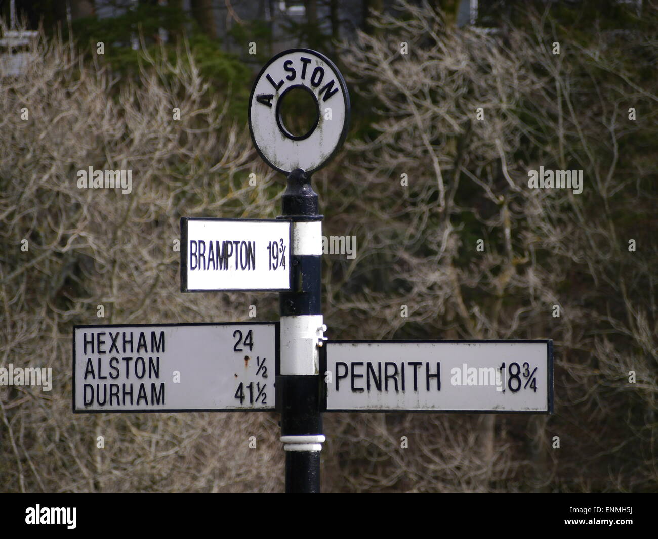 Old Street Sign, Alston Stock Photo - Alamy