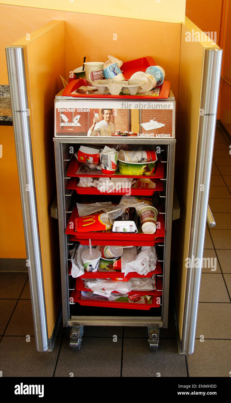 a garbage tray at McDonalds Stock Photo - Alamy