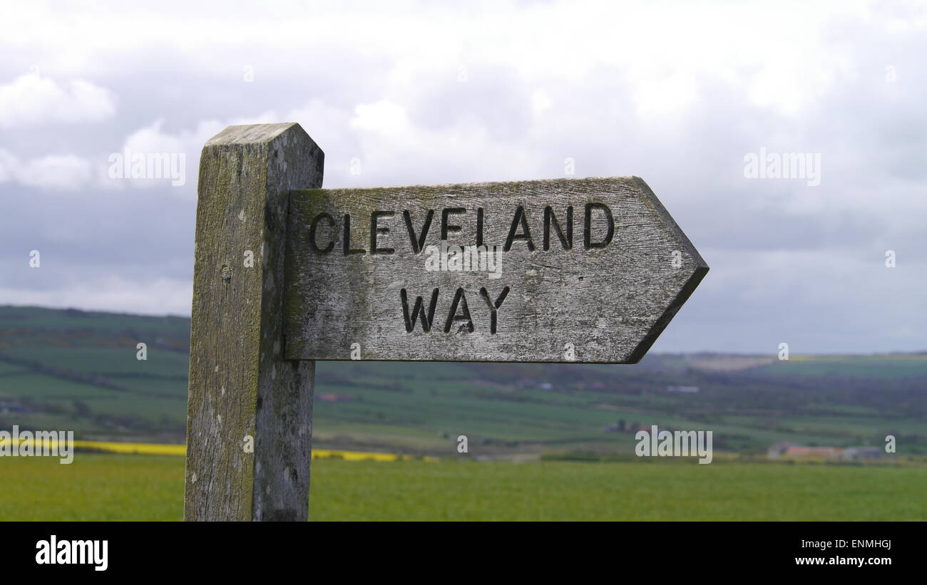 Cleveland Way sign Stock Photo - Alamy