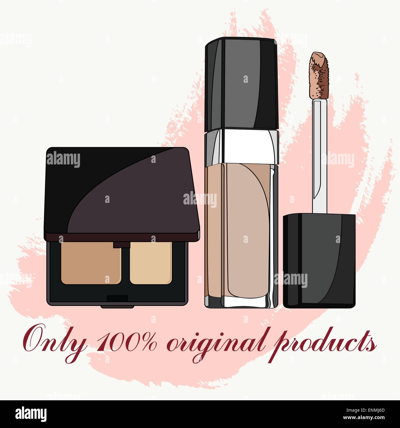 set of cosmetic concealer. vector illustration for promotional items ...