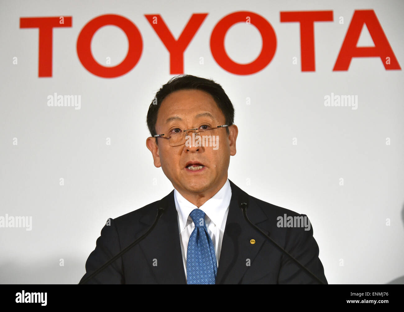 Tokyo, Japan. 8th May, 2015. Akio Toyoda, president of Japan's Toyota ...