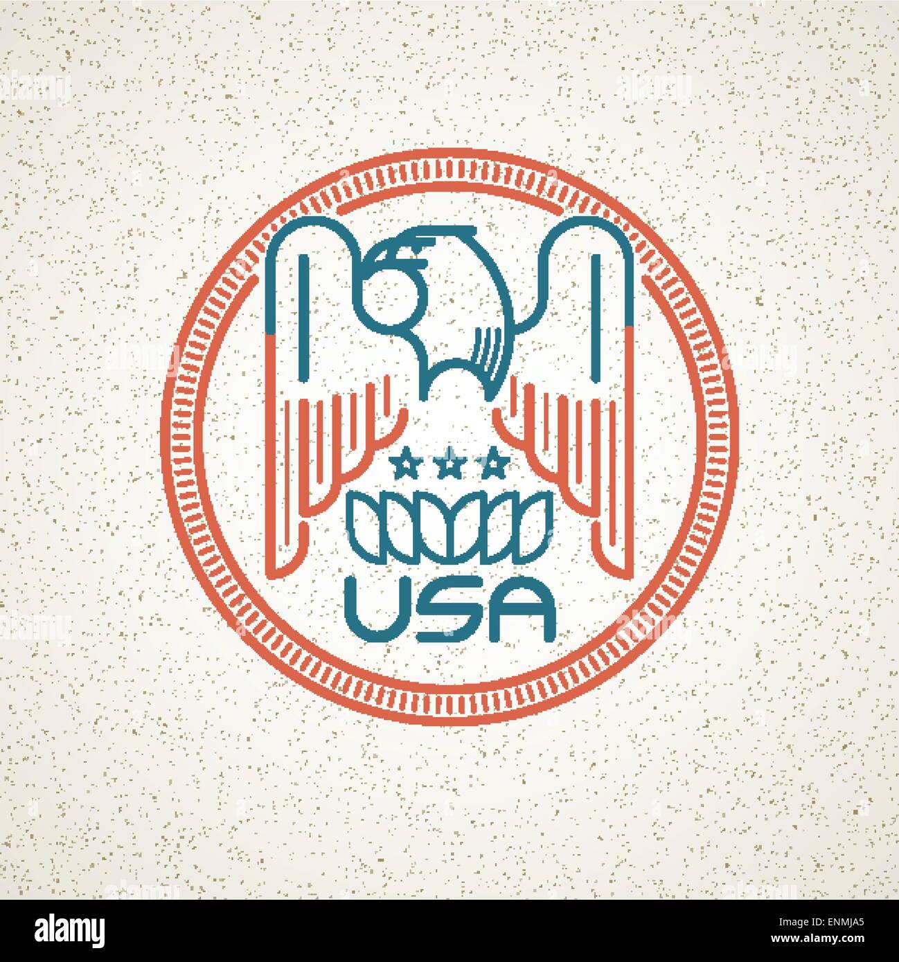 Made in the USA Symbol with American flag and eagle templates emblems ...