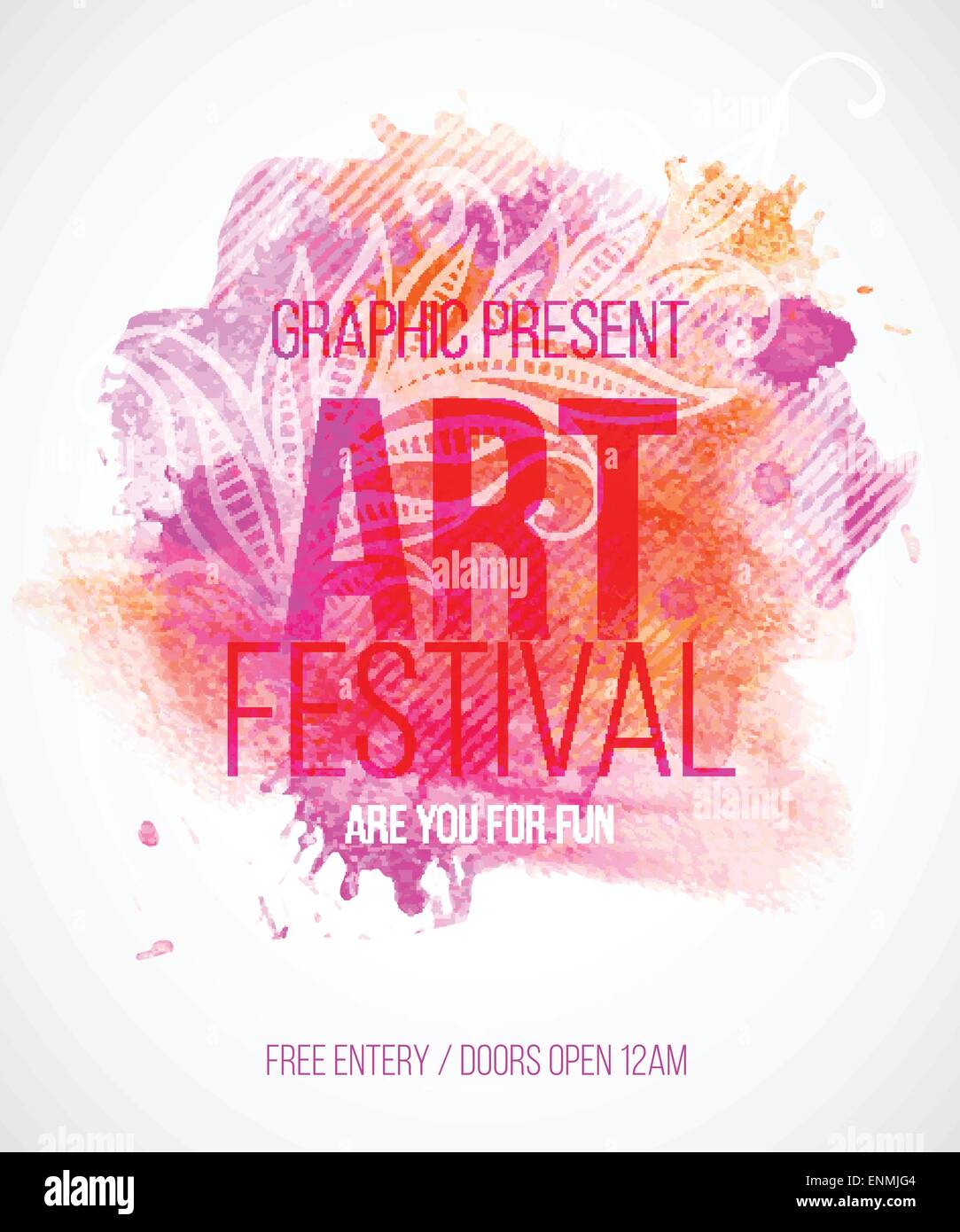Art festival. Template poster. Vector illustration EPS 10 Stock Vector ...
