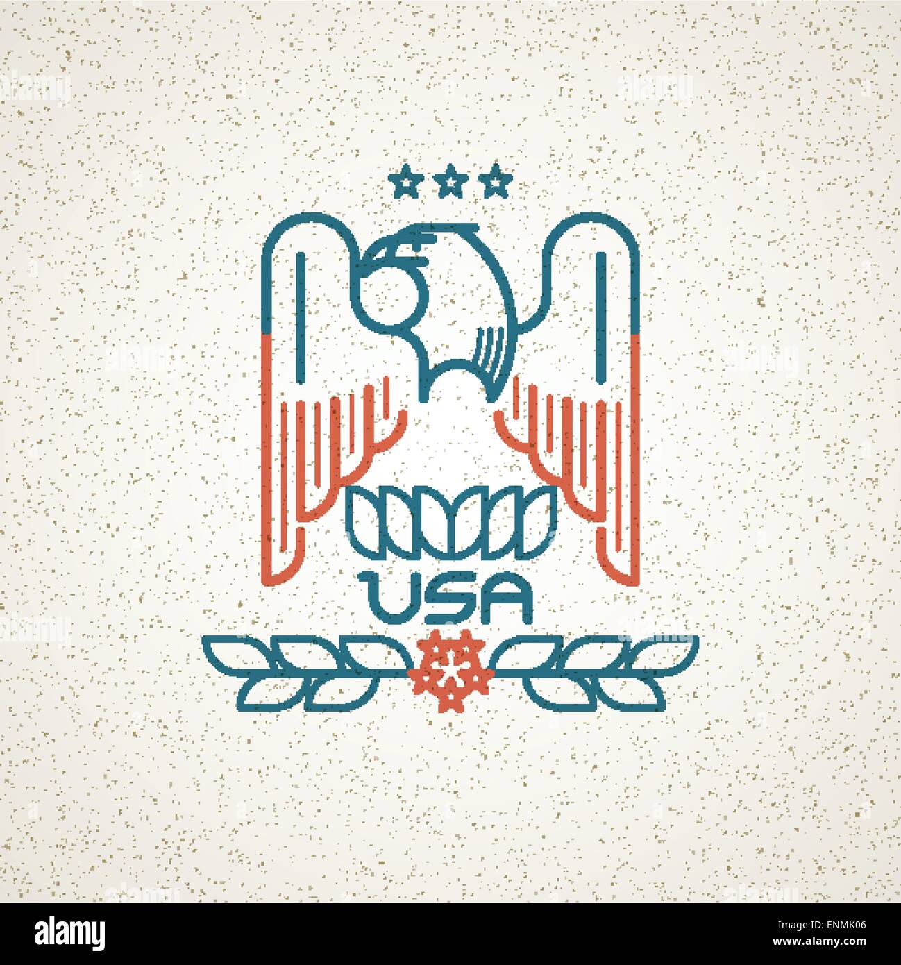 Made in the USA Symbol with American flag and eagle templates emblems ...