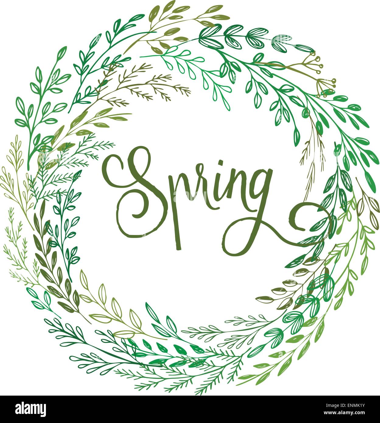 Spring wreath hi-res stock photography and images - Alamy