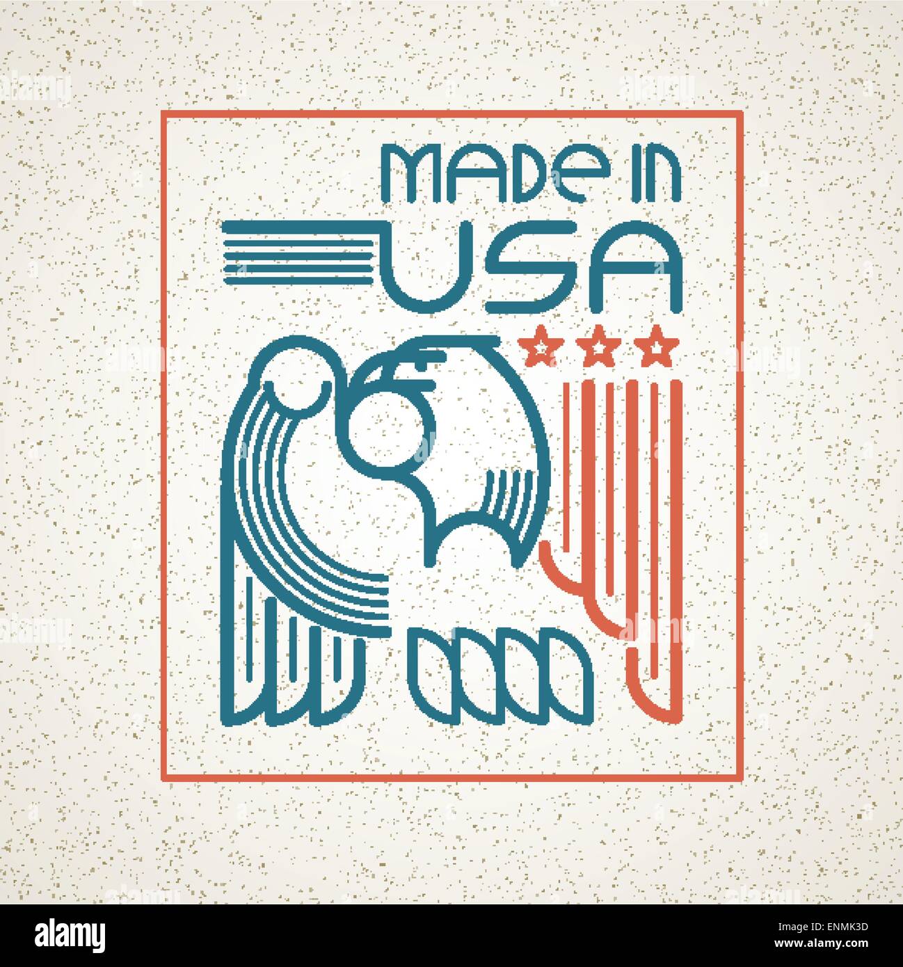Made in the USA Symbol with American flag and eagle templates emblems ...