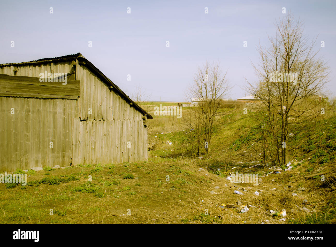 Shed on a ravine somewhere in the Russian province Stock Photo - Alamy