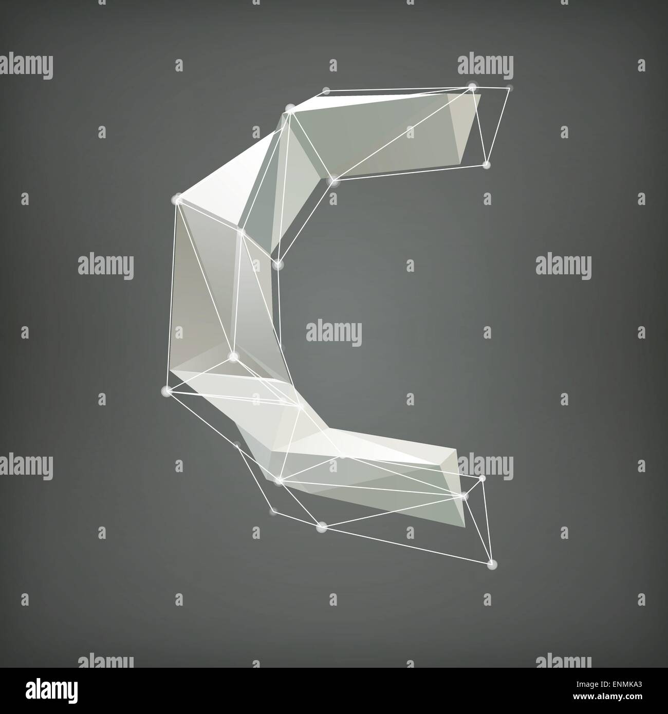 Low poly alphabet. Letter. Vector illustration EPS 10 Stock Vector ...