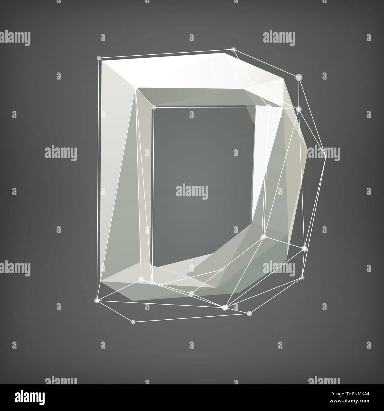 Polygonal font abc alphabet hi-res stock photography and images - Alamy