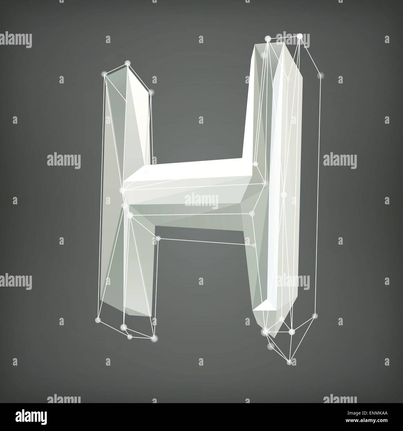 Low poly alphabet. Letter. Vector illustration EPS 10 Stock Vector ...