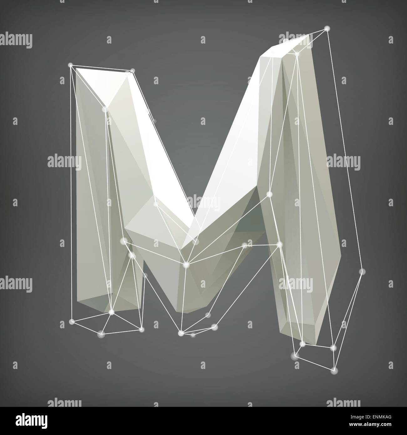 Low poly alphabet. Letter. Vector illustration EPS 10 Stock Vector ...