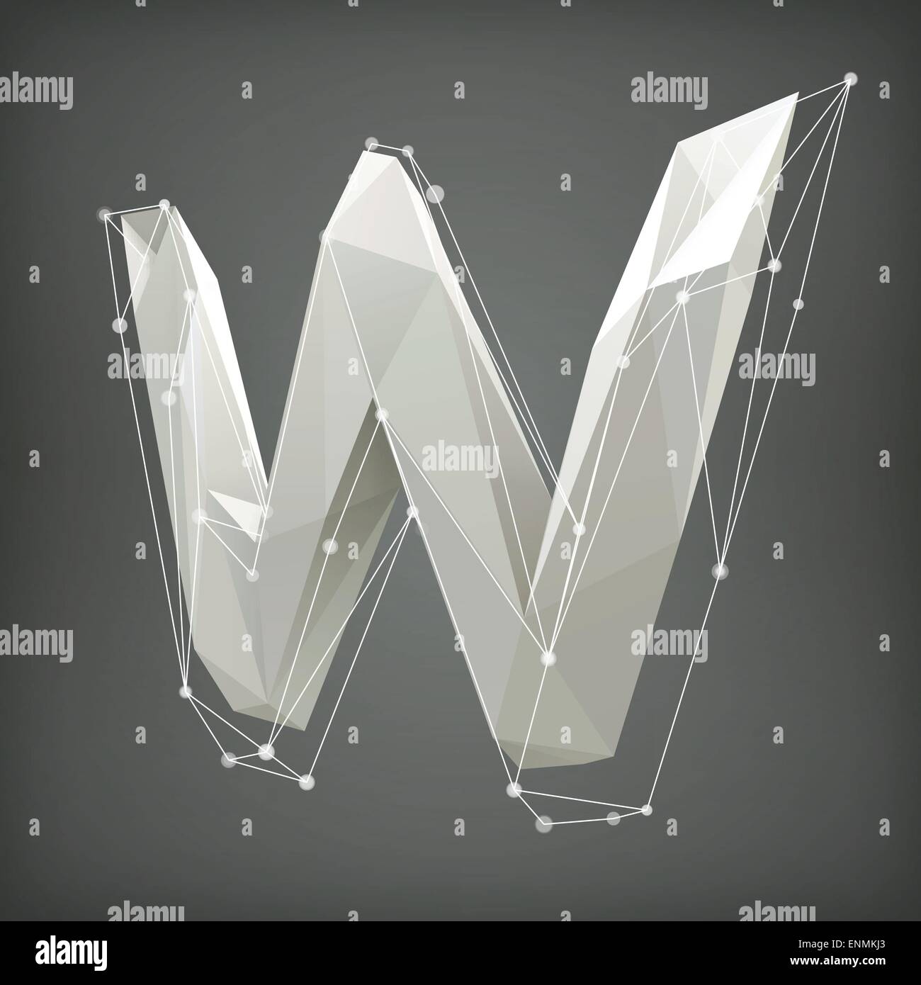 Low poly letters Stock Vector Images - Alamy