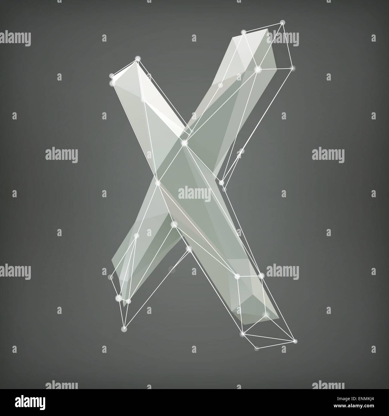 Polygonal font abc alphabet hi-res stock photography and images - Alamy