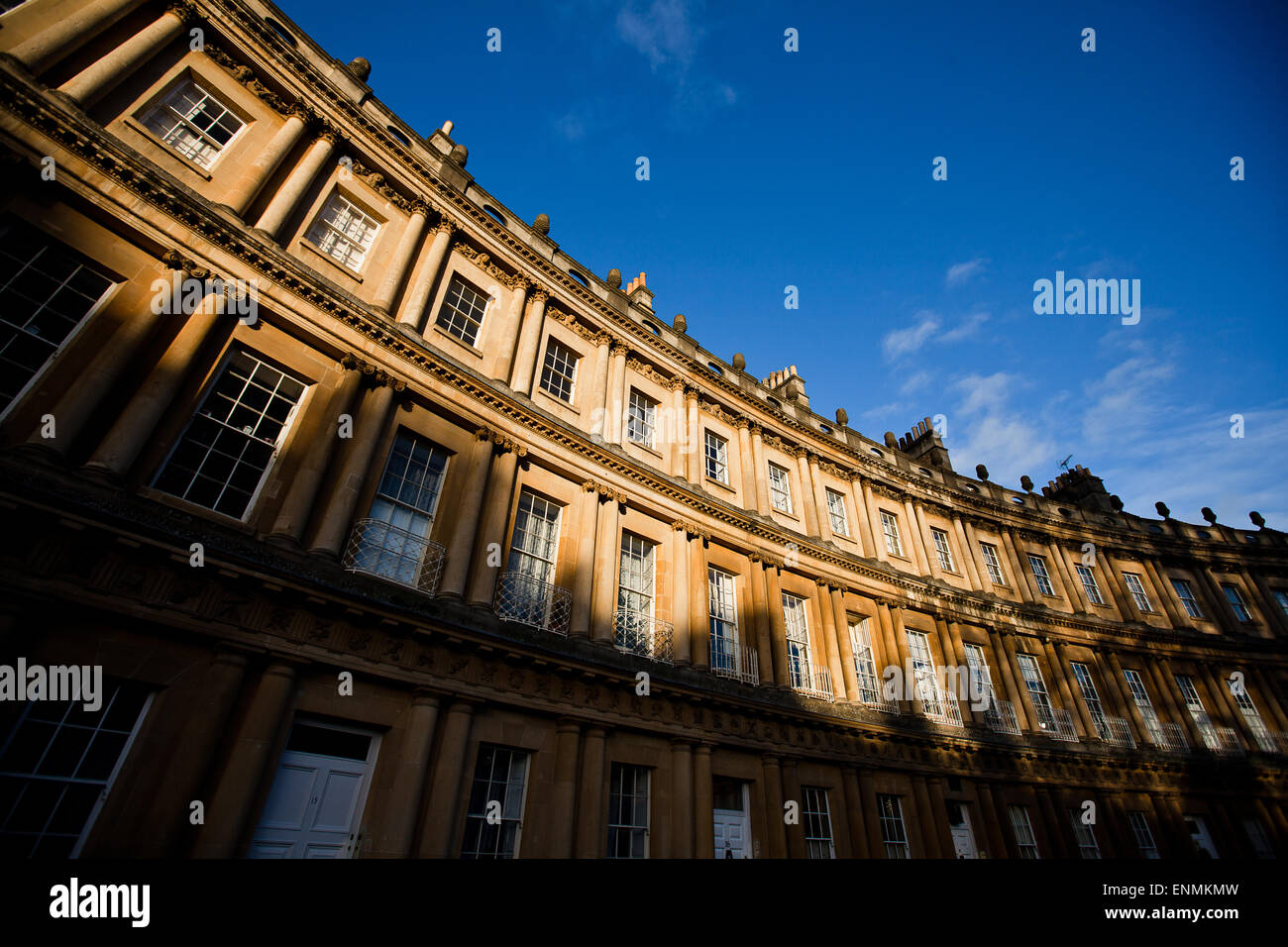 Bath, UK: curving architecture of Bath. Rowhouse city blocks Stock ...