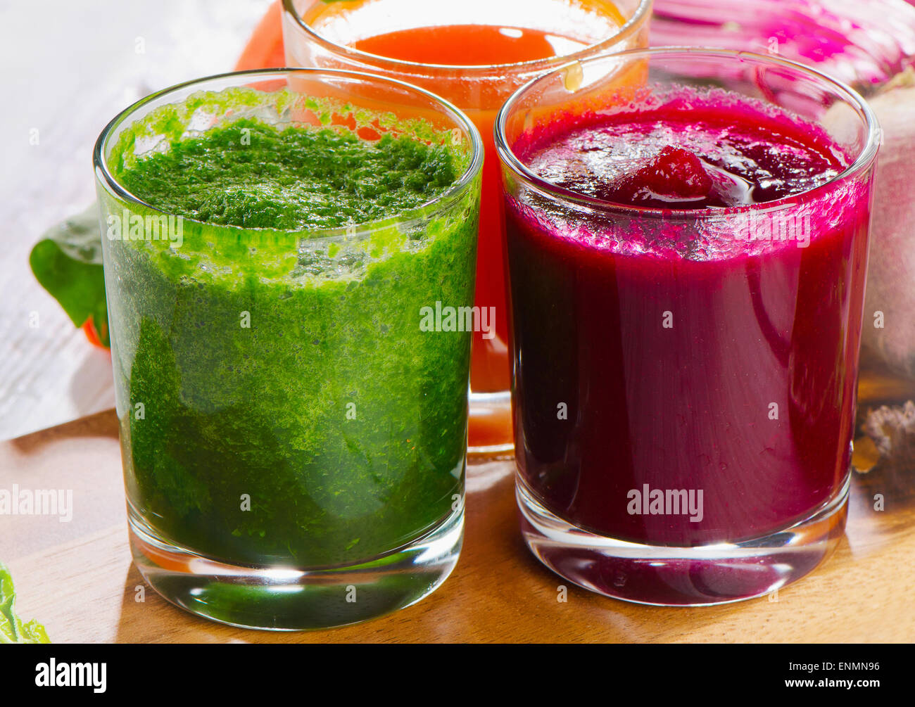 Healthy fresh vegetable smoothie . Selective focus Stock Photo - Alamy