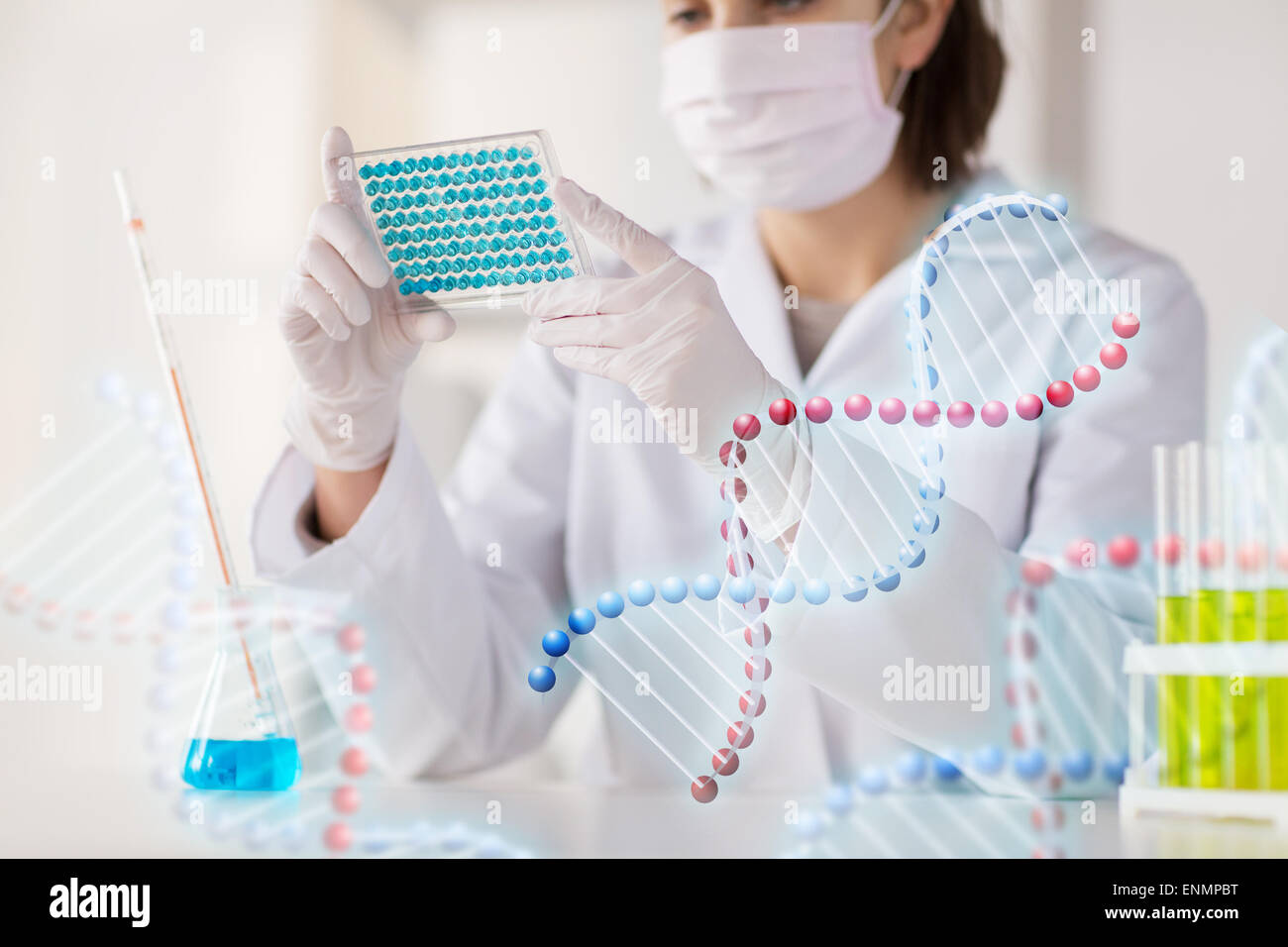 close up of scientist making test in lab Stock Photo - Alamy