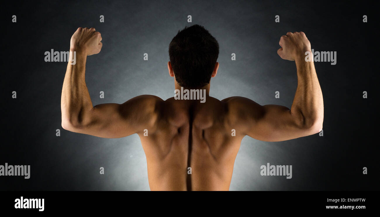 young male bodybuilder from back Stock Photo - Alamy