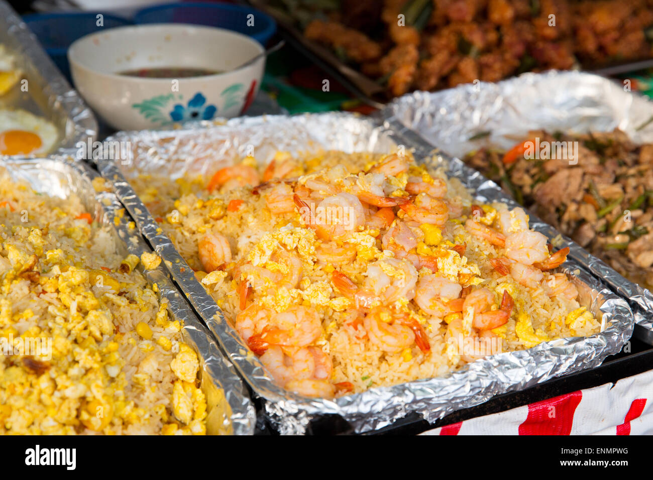 wok dish at street market Stock Photo - Alamy