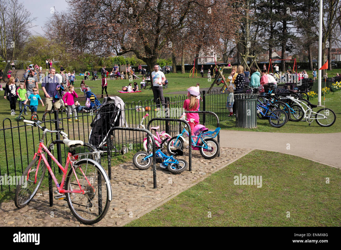 'Park and ride', Rowntree Park, City of York, Yorkshire, England, UK ...