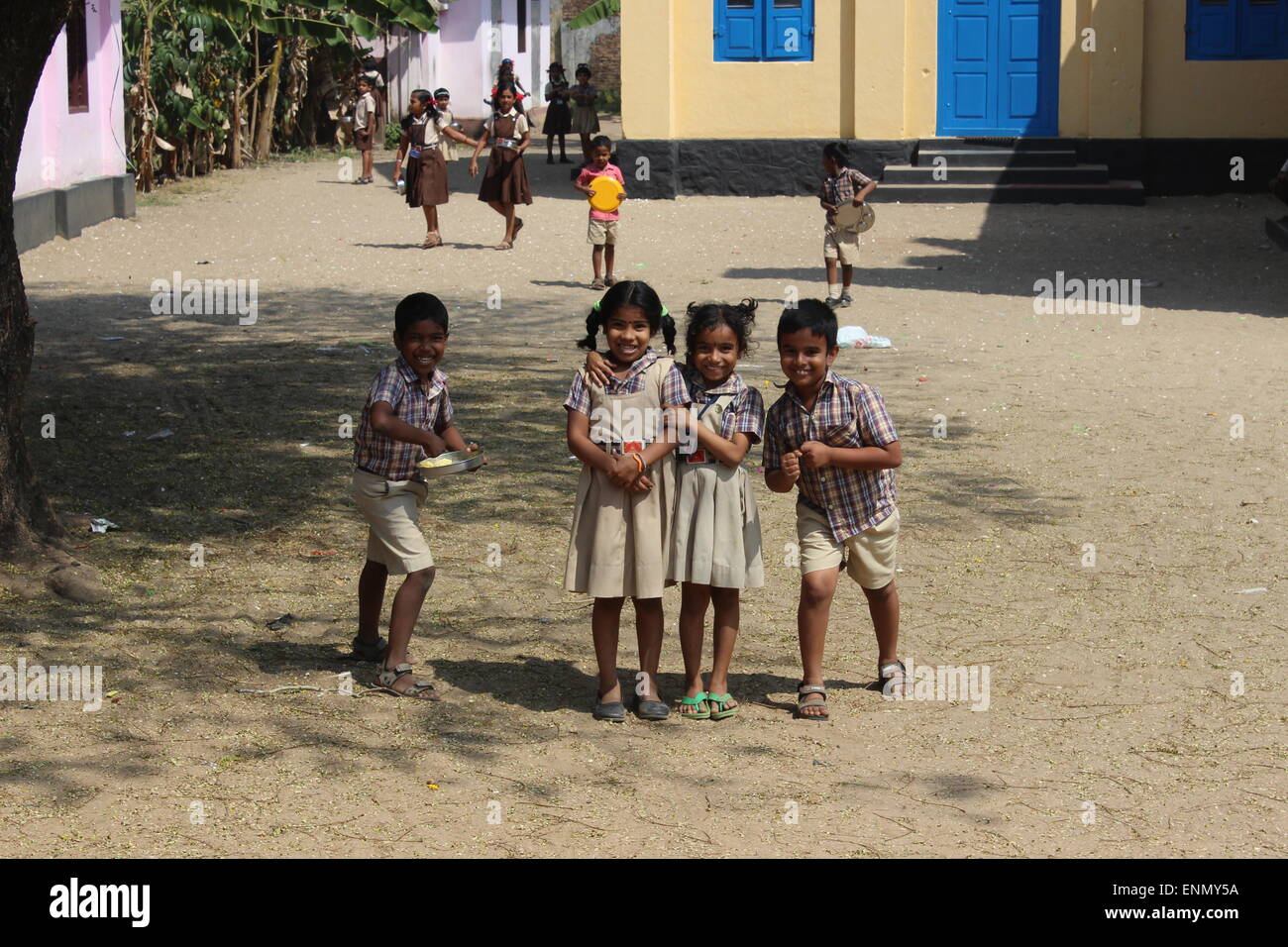 School Children Kerala Stock Photos & School Children Kerala Stock ...
