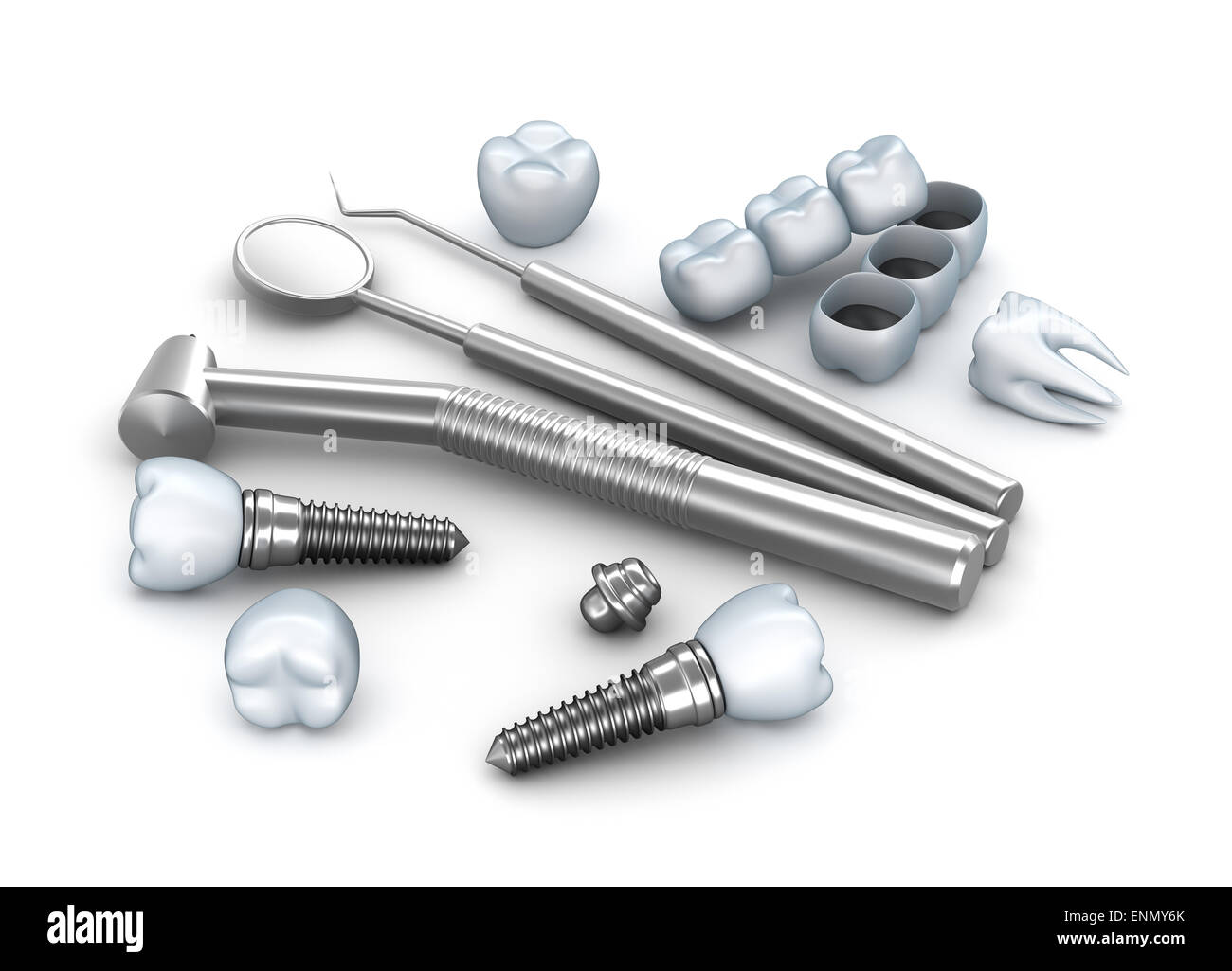Teeth, implants, and dental instruments Stock Photo - Alamy