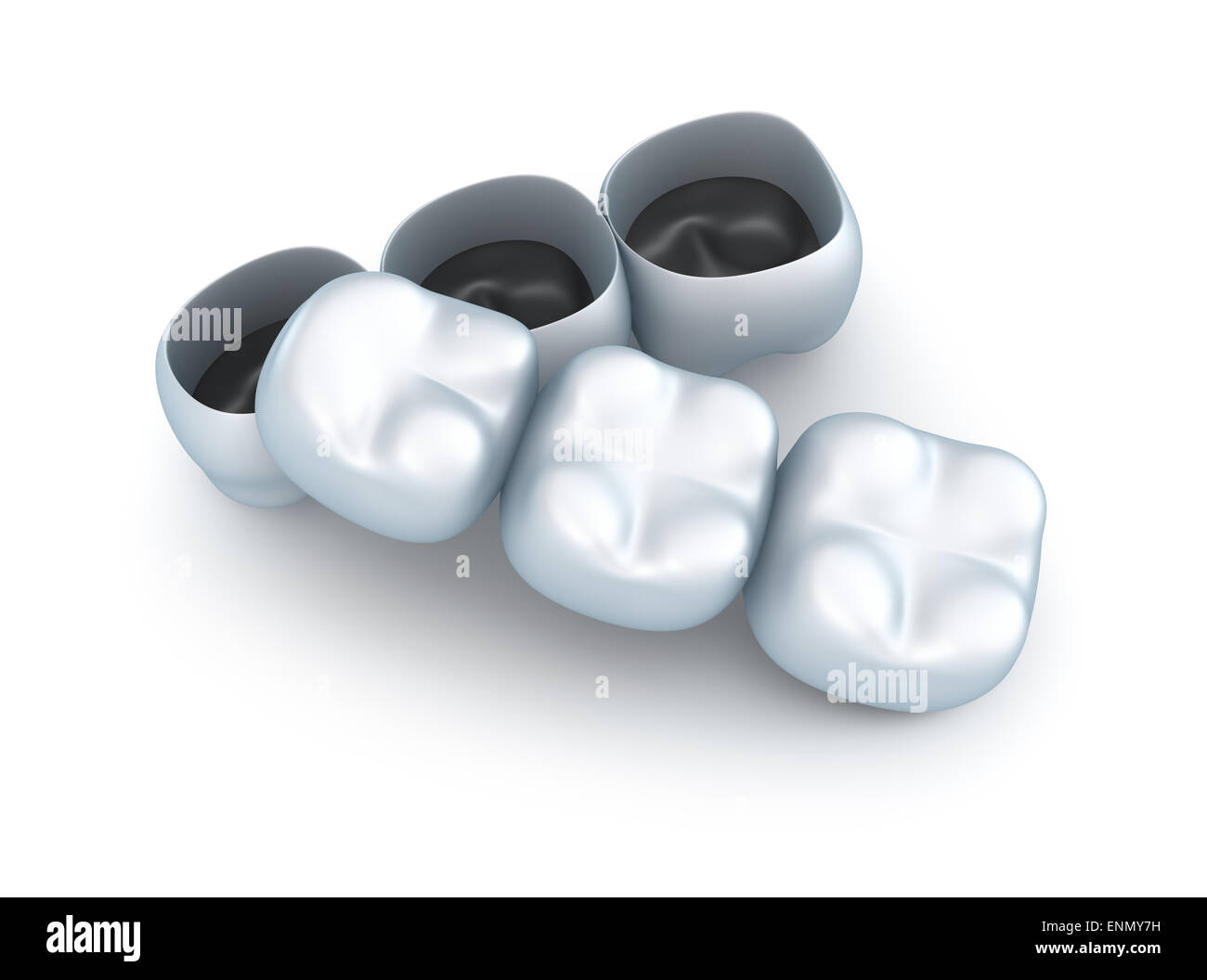 Artificial tooth crowns Stock Photo - Alamy