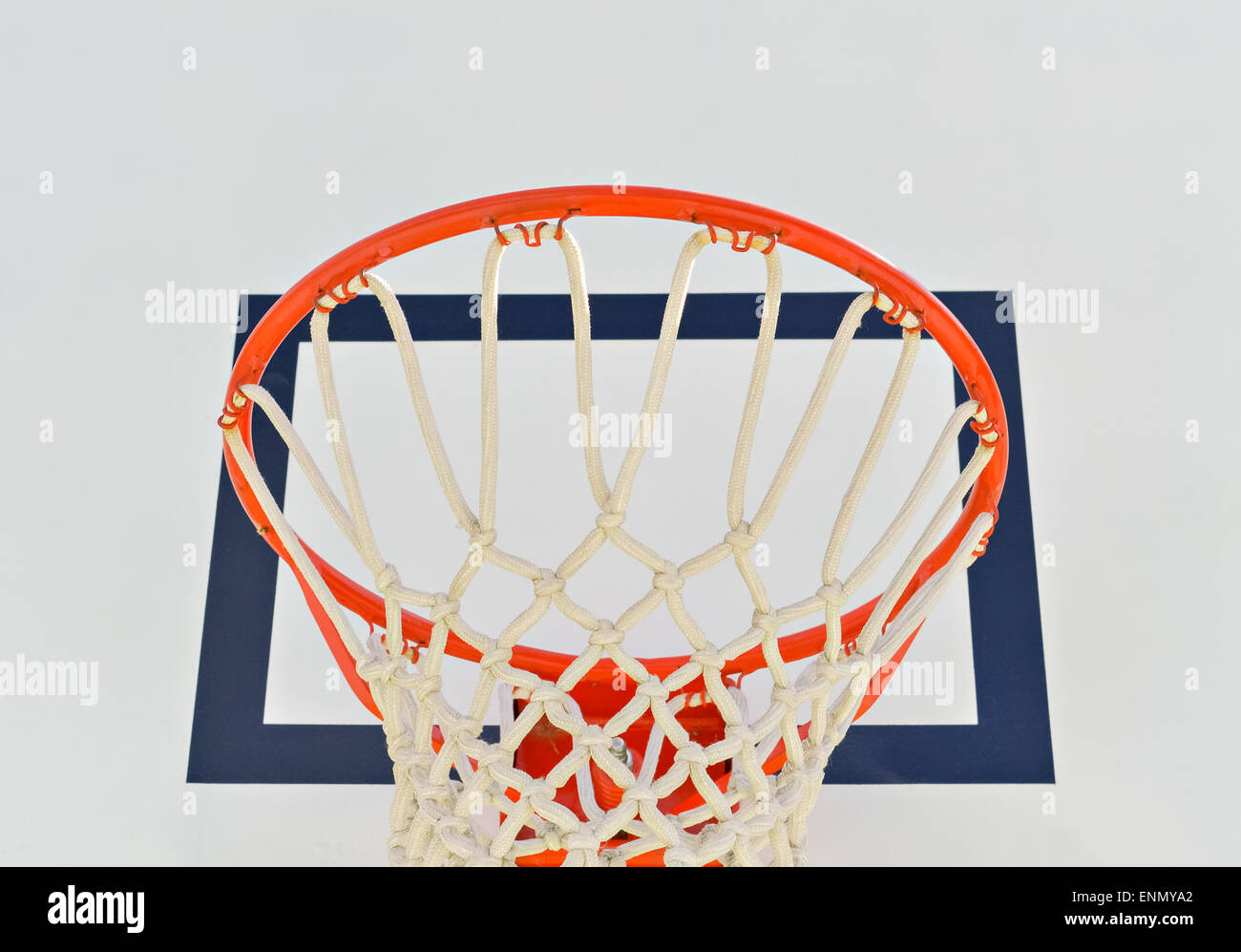 Closeup of an orange basketball hoop on the sport playground Stock ...