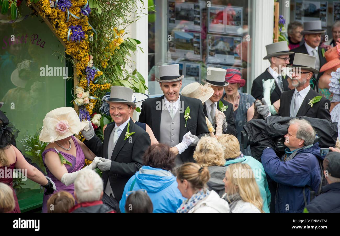 Helston Flora Day 2015,midday dance Stock Photo - Alamy