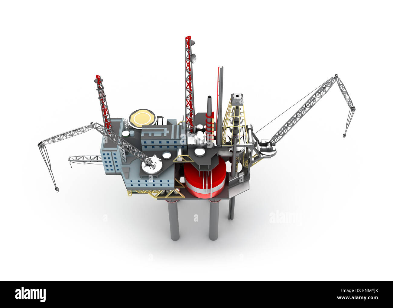 Drilling offshore Platform isolated on white Stock Photo - Alamy