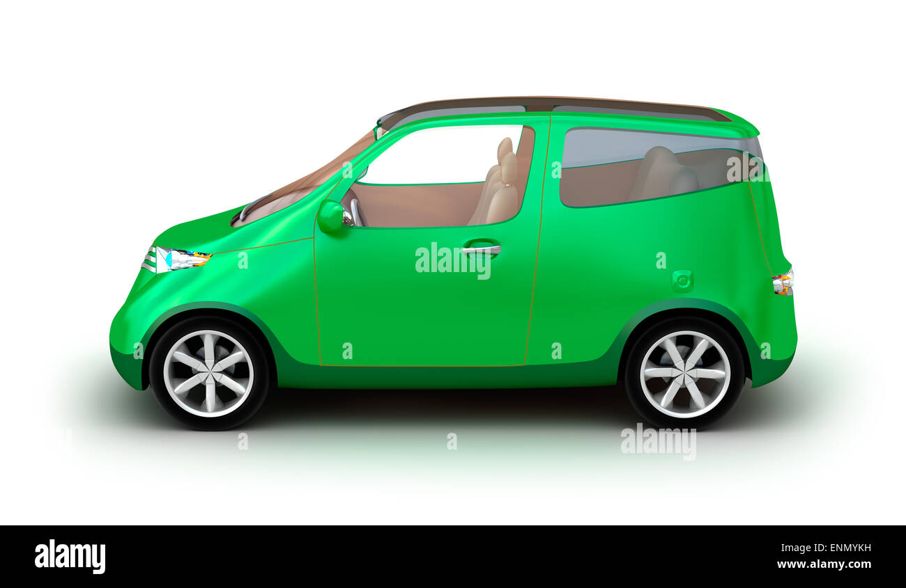Compact car on white background. My own design Stock Photo - Alamy